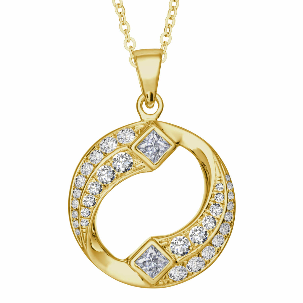 Self-fill Yin Yang Dual Chamber Cremation Ashes Pendant with Crystals ...